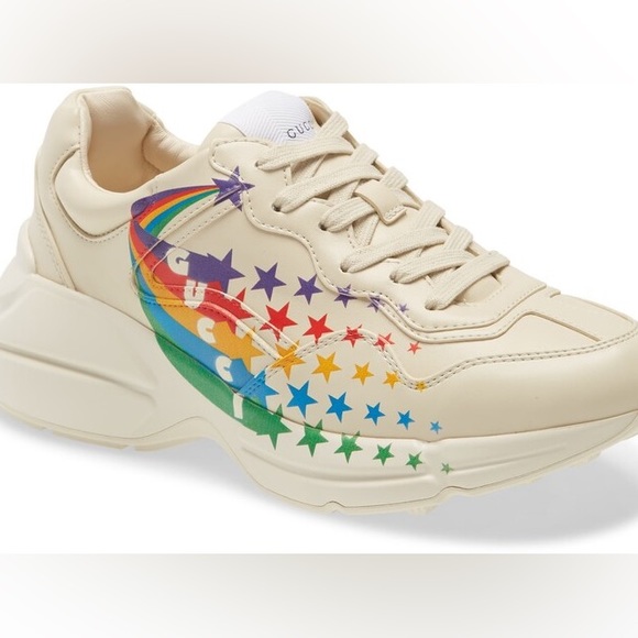 Gucci | Shoes | Gucci Rhyton Rainbow Stars Low Top Sneaker | Poshmark